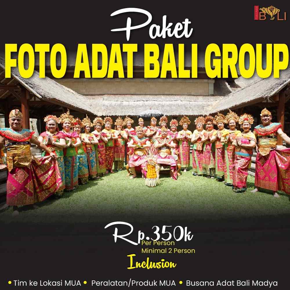 Foto adat Bali Group - Busana adat Madya Berbagai Aksesoris